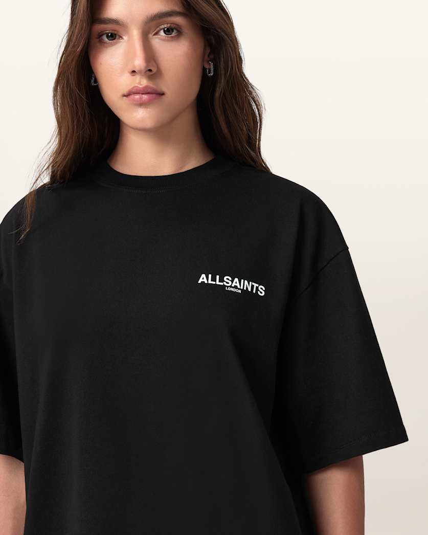 Guardian Amelie Oversized T-Shirt Black | ALLSAINTS US